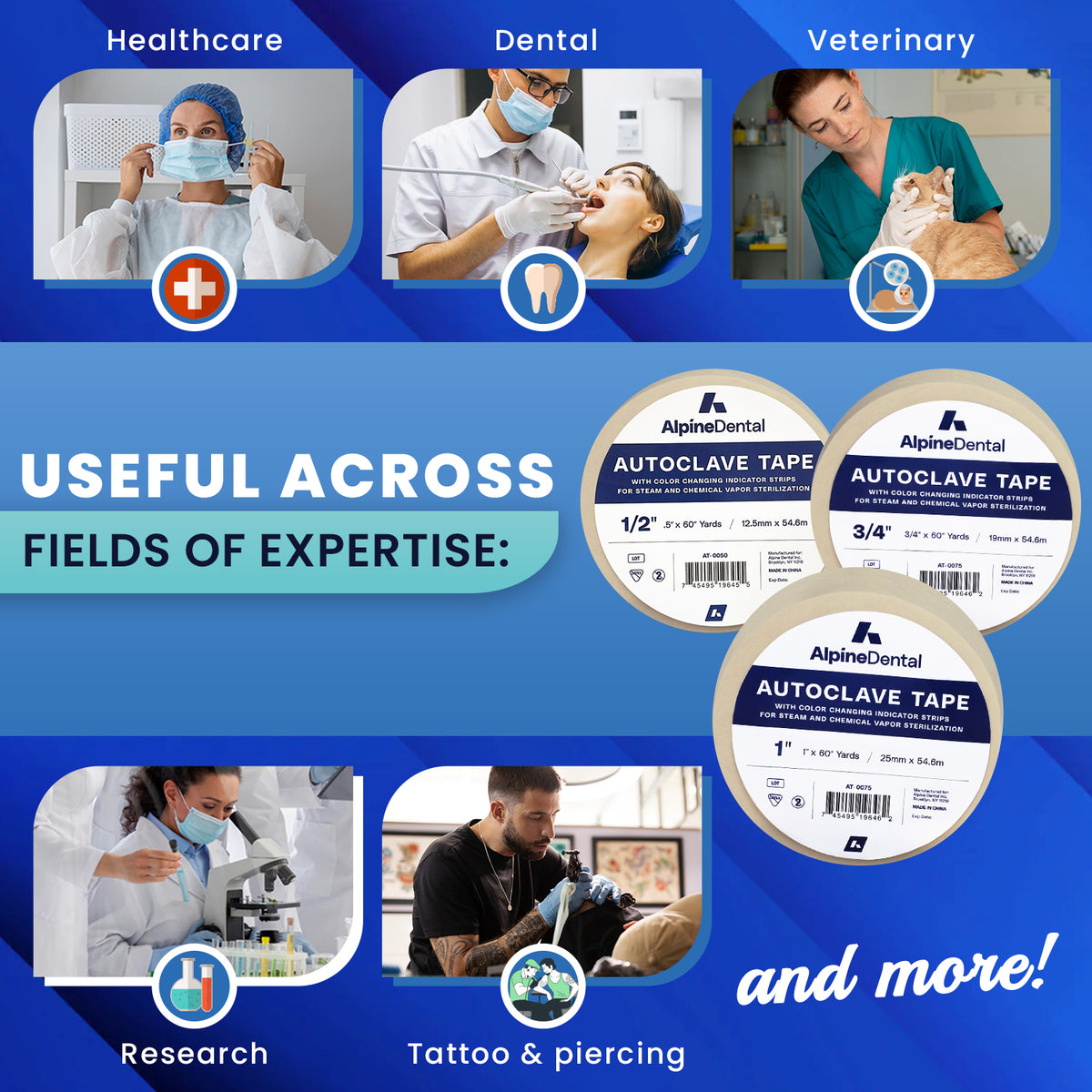 Autoclave Tape with Indicator Strips 60 Yards Roll – Everest Oral Care