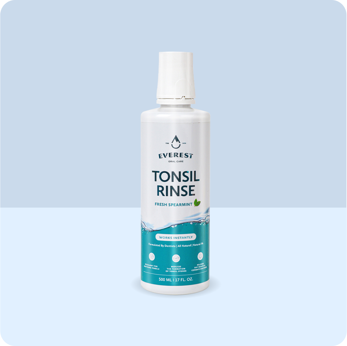Everest Natural Tonsil Stone Mouthwash Mouth Wash 17oz - Spearmint ...